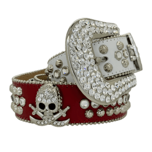 BB Simon Rhinestone Skull Belt For Men and Women